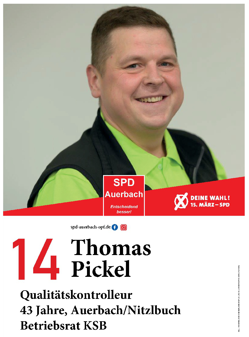 Kandidaten Stadtrat 2020 - SPD Auerbach i.d.OPf